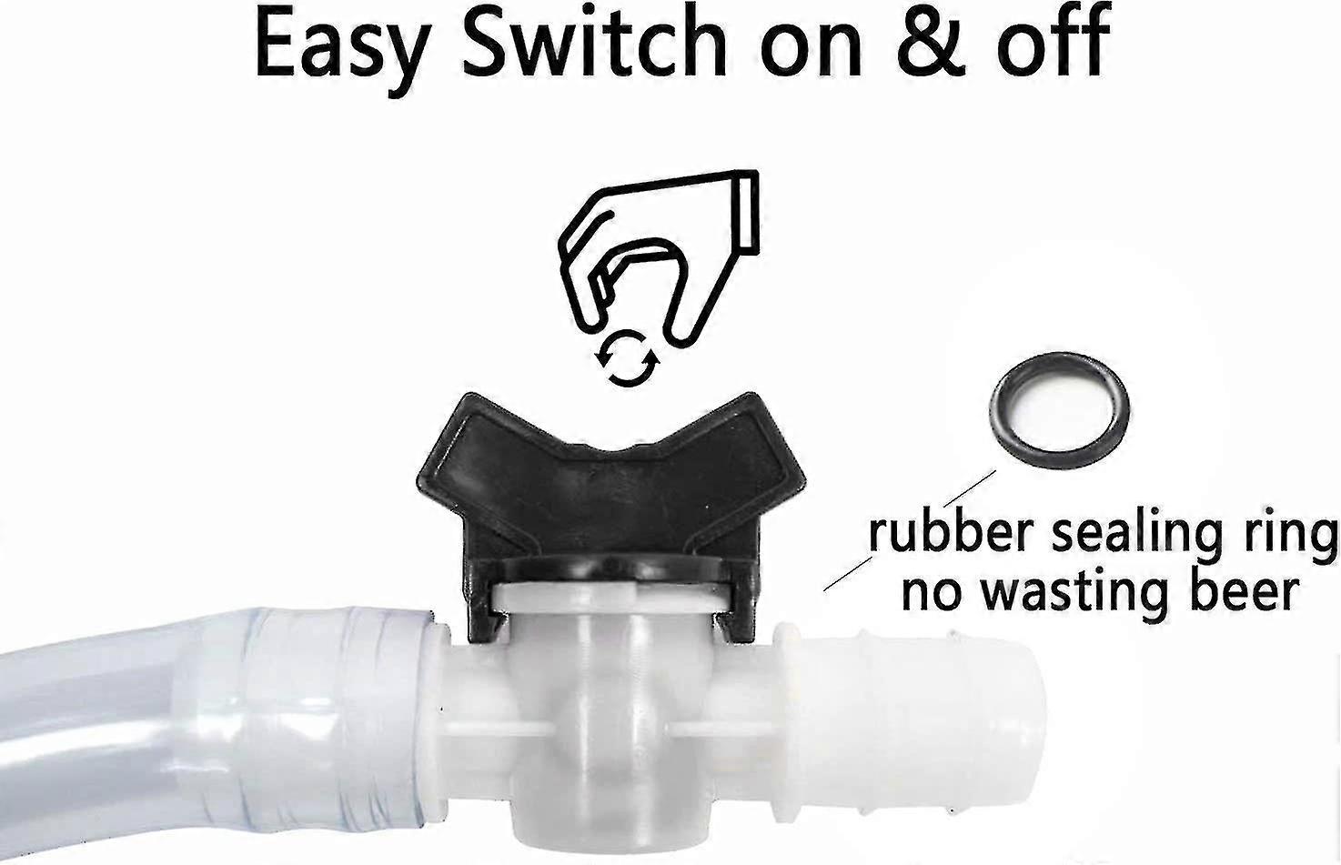 Beer Bong Funnel Double Header Black With Valve, Bonus Bottle Opener ...