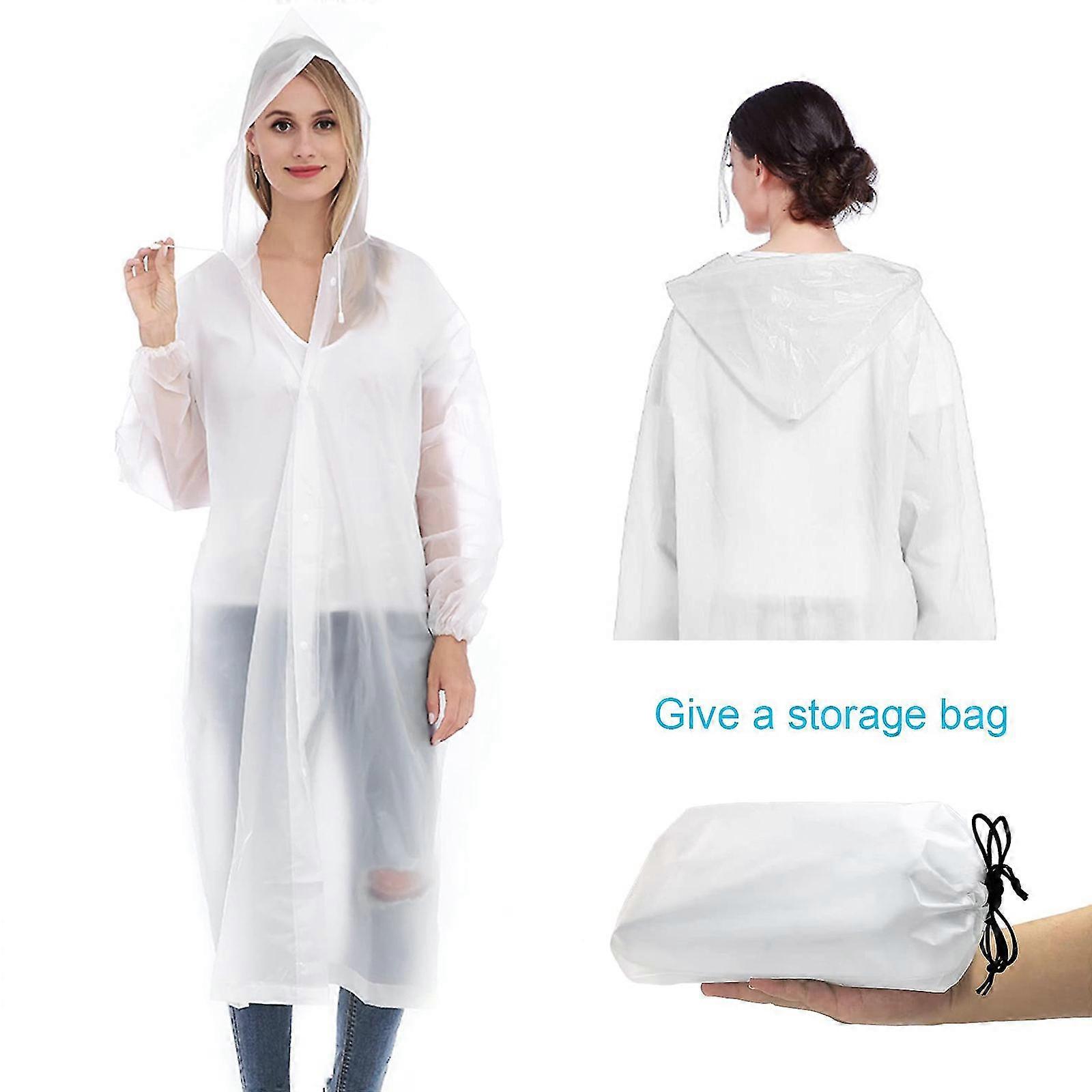 Raincoat 2 Pack Rain Ponchos For Men Women Adults Reusable Portable ...