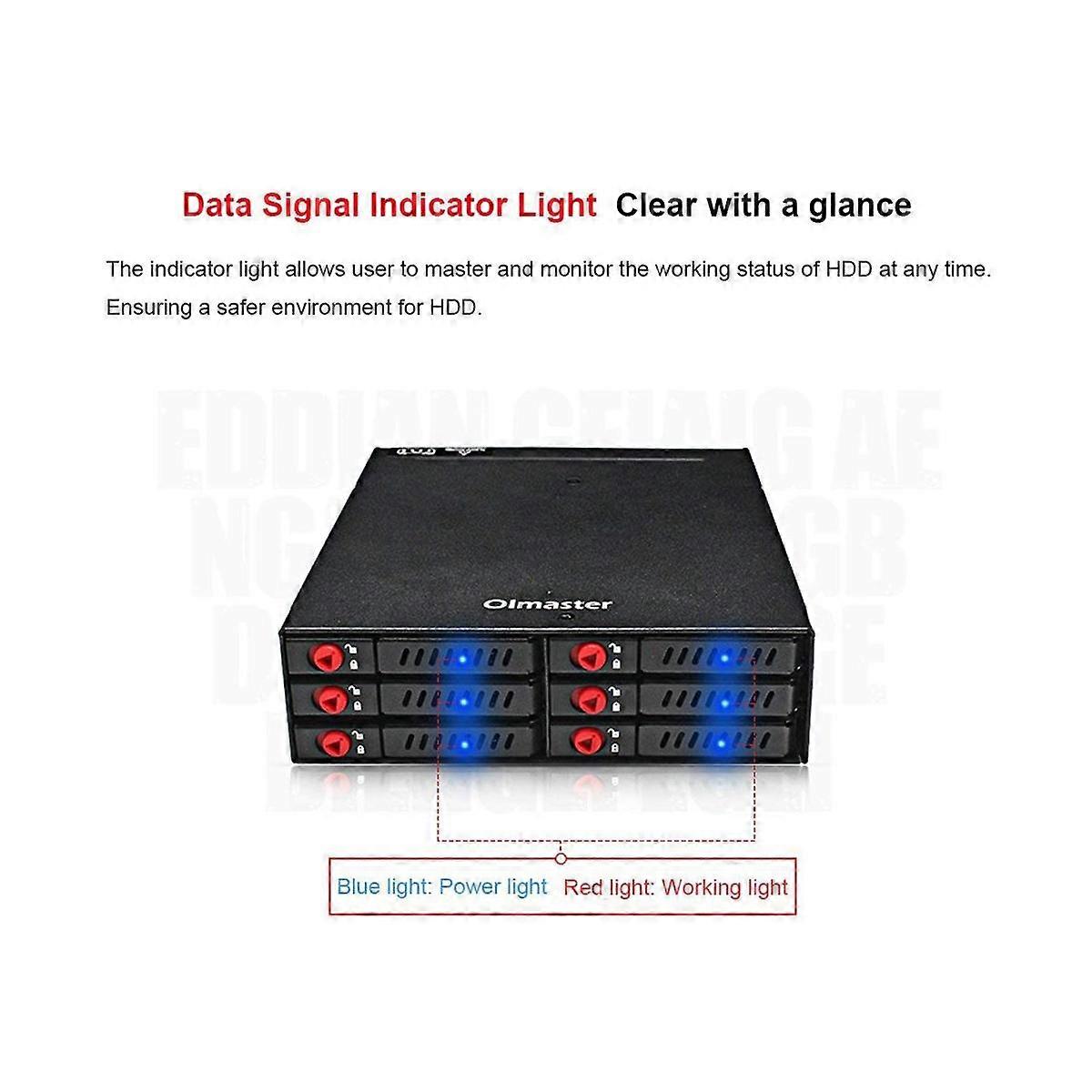 OImaster 6-Bay 2.5Inch SATA SSD HDD Enclosure Mobile Rack/Enclosure ...