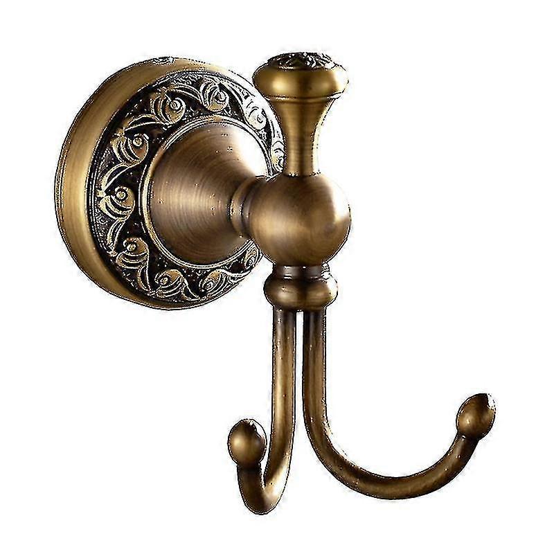 2023 - Robe Hook Retro Brass Bathroom Hook 2 Hooks Bathroom Accessory Set Paper Roll Holder ...
