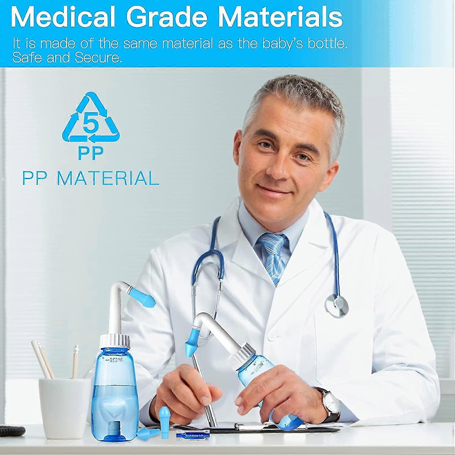 Neti Pot Sinus Rinse,nasal Wash Nose Rinsing Cleanse Bottle For Adult ...