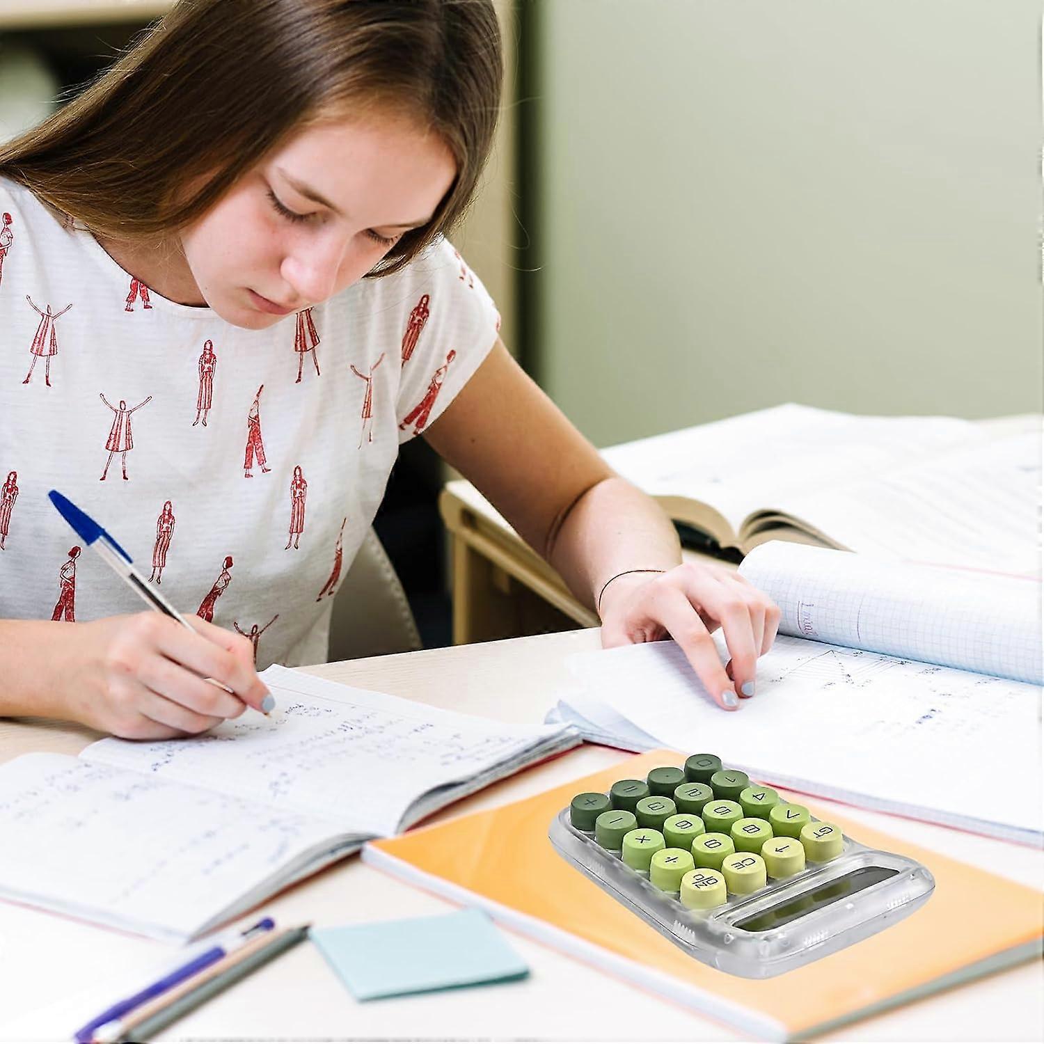 Desktop Calculators, Gradient Color Mechanical Large LCD Calculator ...