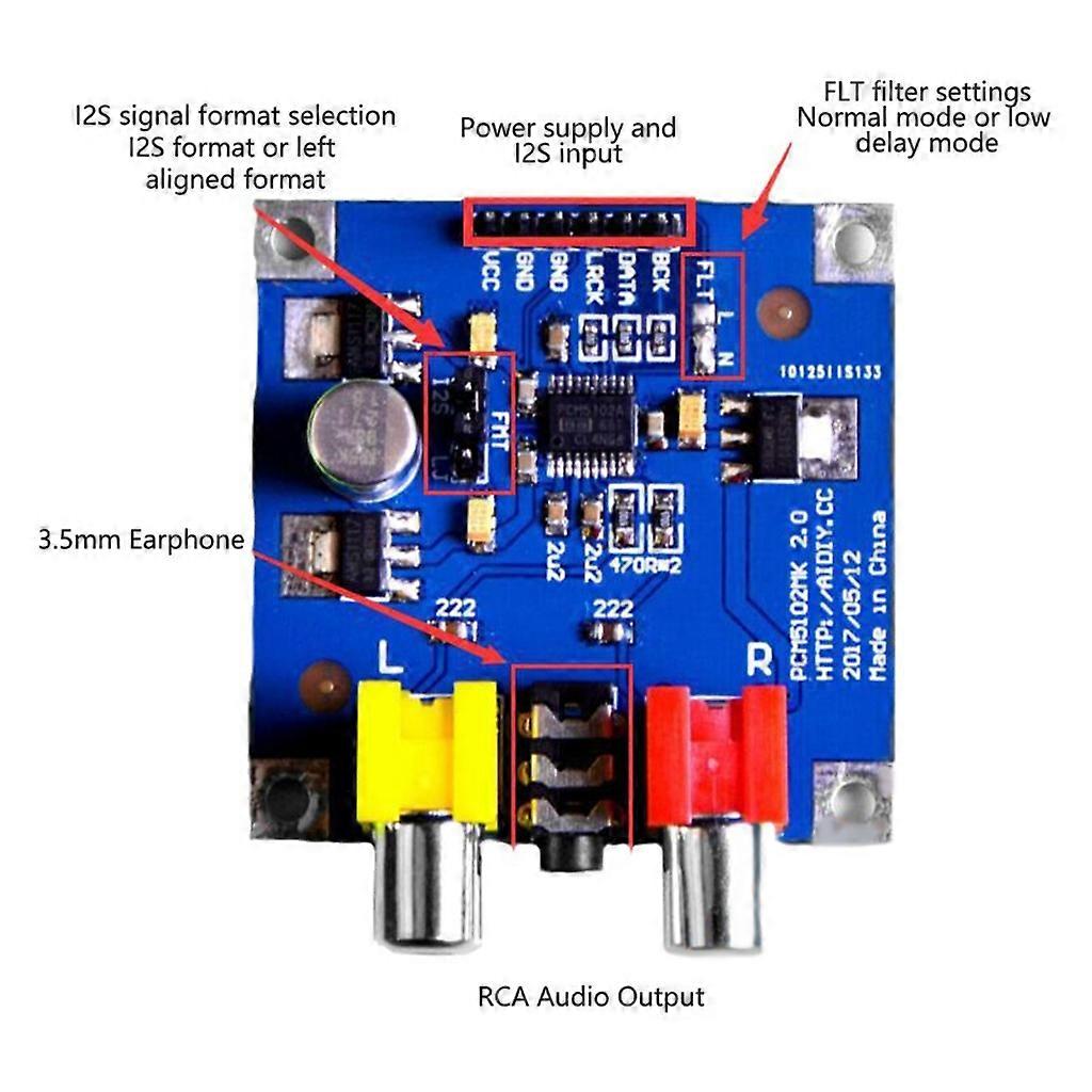 Reliable PCM5102/PCM5102A DAC Decoders Module Board for Computer and ...
