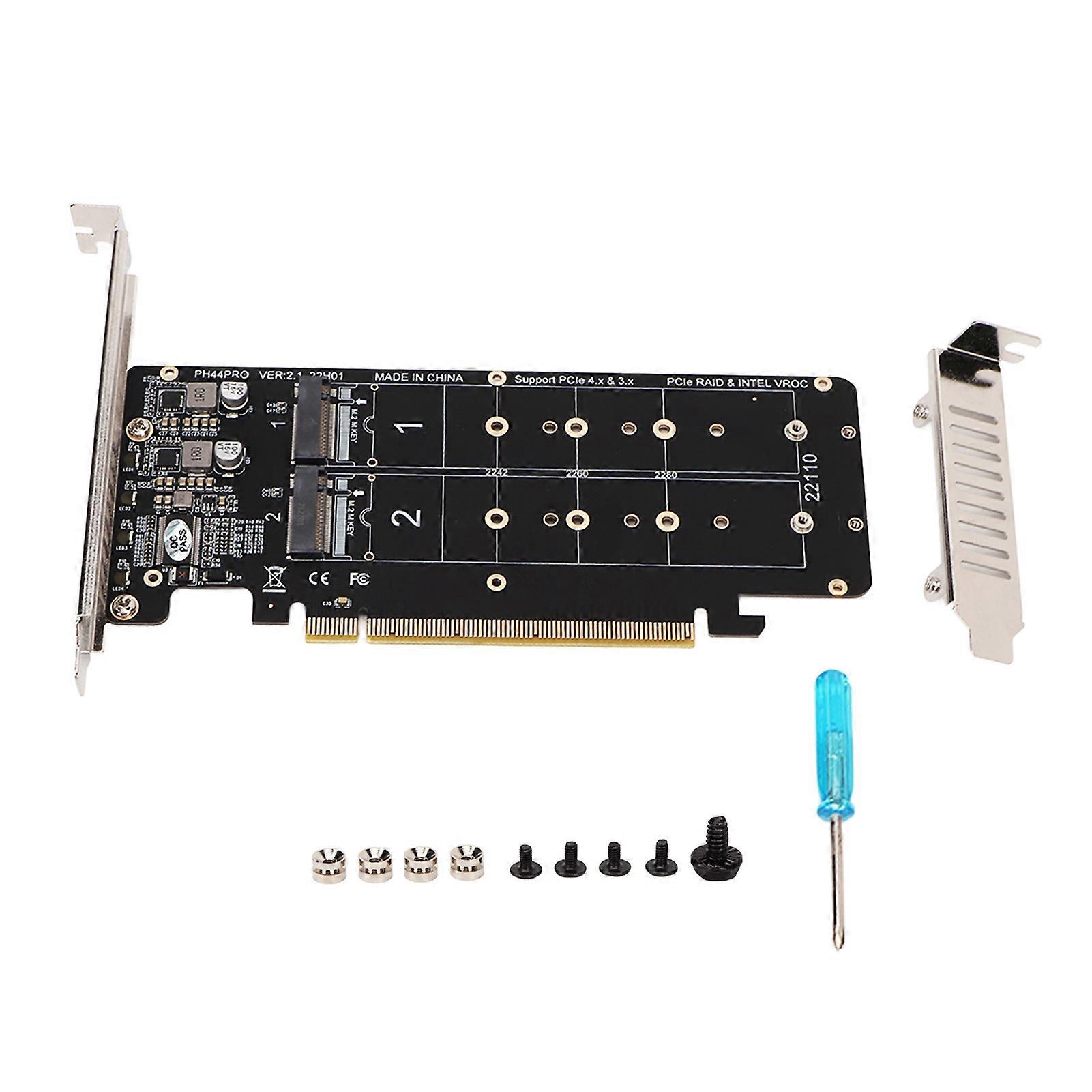 PCIE X16 to M.2 M KEY Expansion Card NVMEx4 SSD 2U Server RAID Array ...