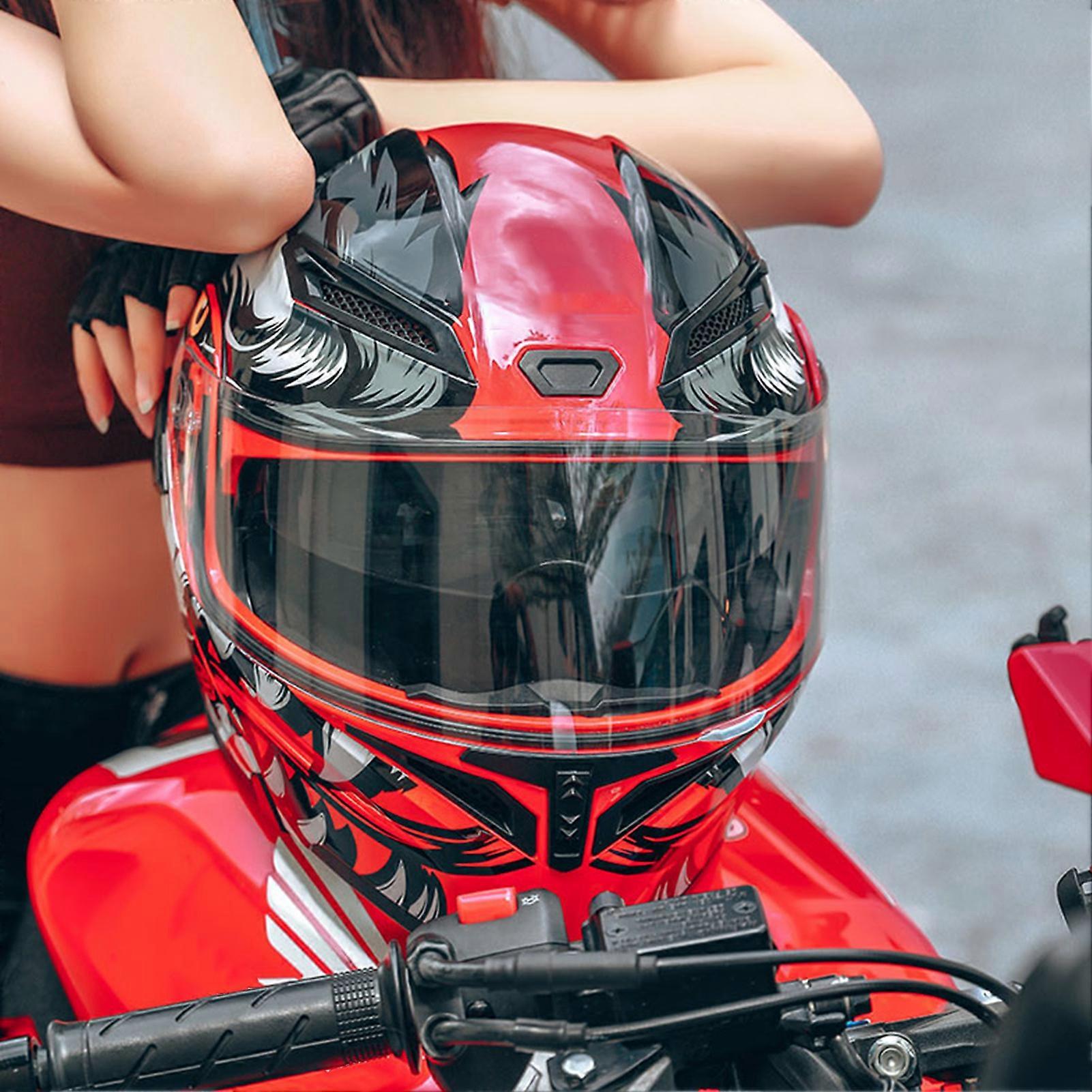 2023 Adult Motorcycle Double Mask Flip-Up Helmet Multi-color/Adjustable ...