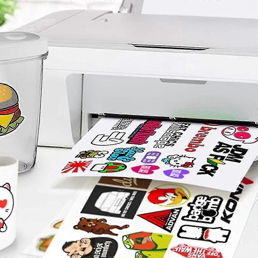 100pcs Waterproof Vinyl Sticker Paper, Glossy Vinyl Sticker Paper ...