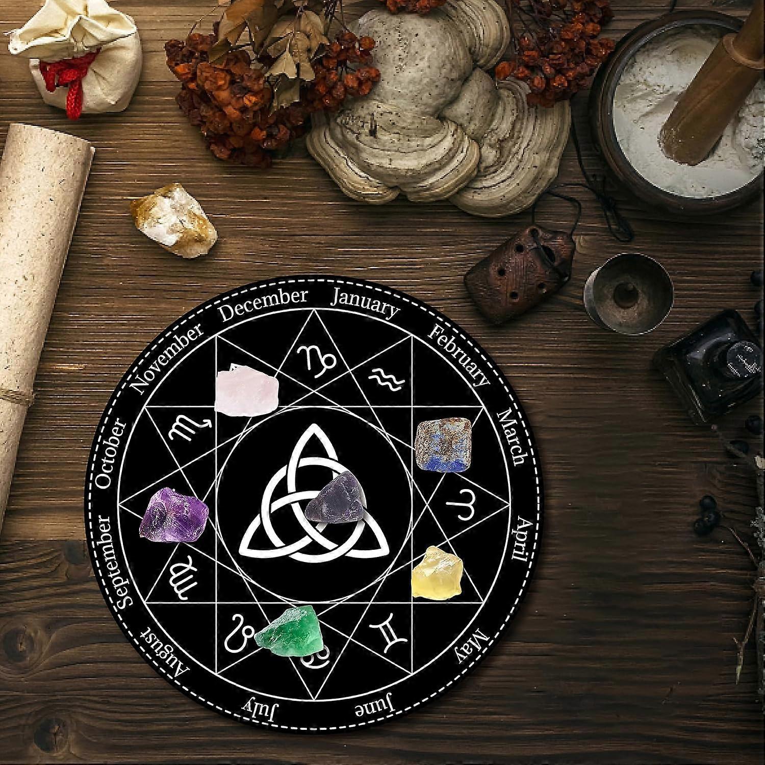 Wheel of the Year Sign Pagan Decor Wicca Calendar Wiccan Holidays Altar ...