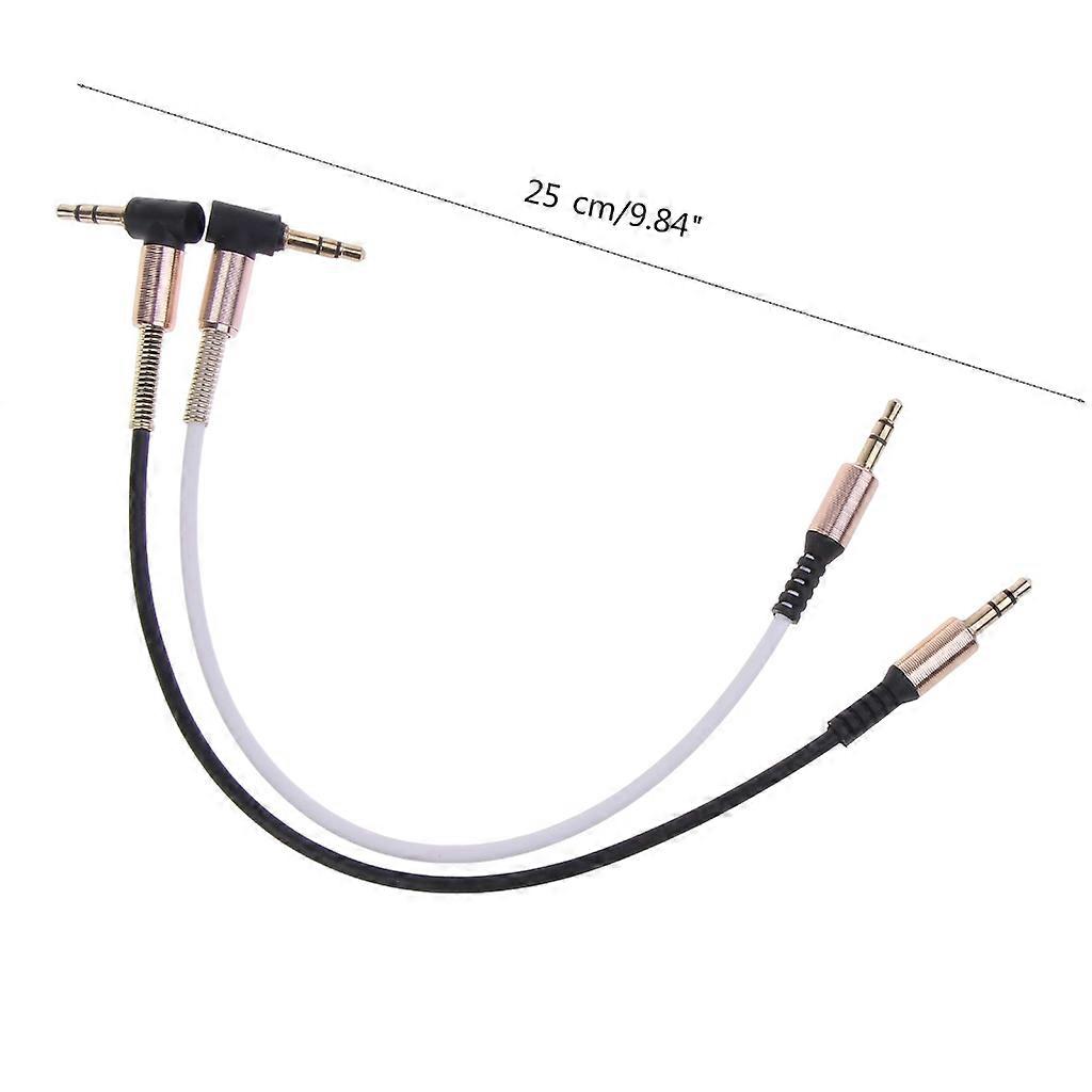 3.5mm Audio Cable, 90 Degree Right Angle 3-Conductor Stereo Aux Cable Cord 3.5mm Male to Male ...