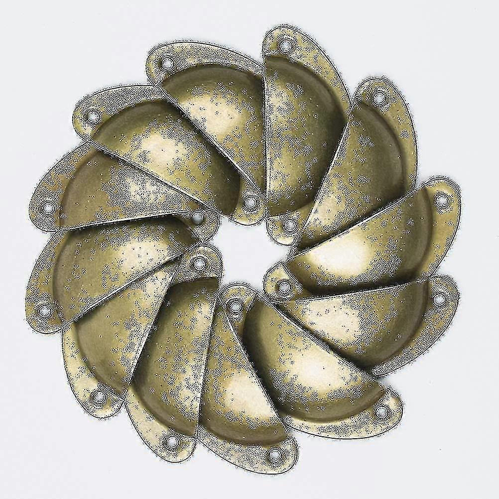 12 Pieces Retro Door Handle, Brass Cup Handles Kitchen Drawer Cabinet ...