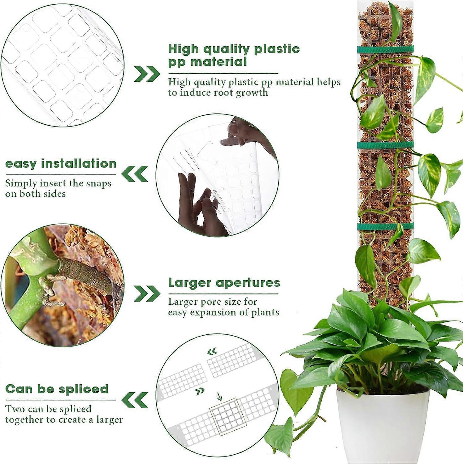 Monstera Trellis 24 Inch Moss Rod Plants Moss Poles Set Trellis Indoor ...