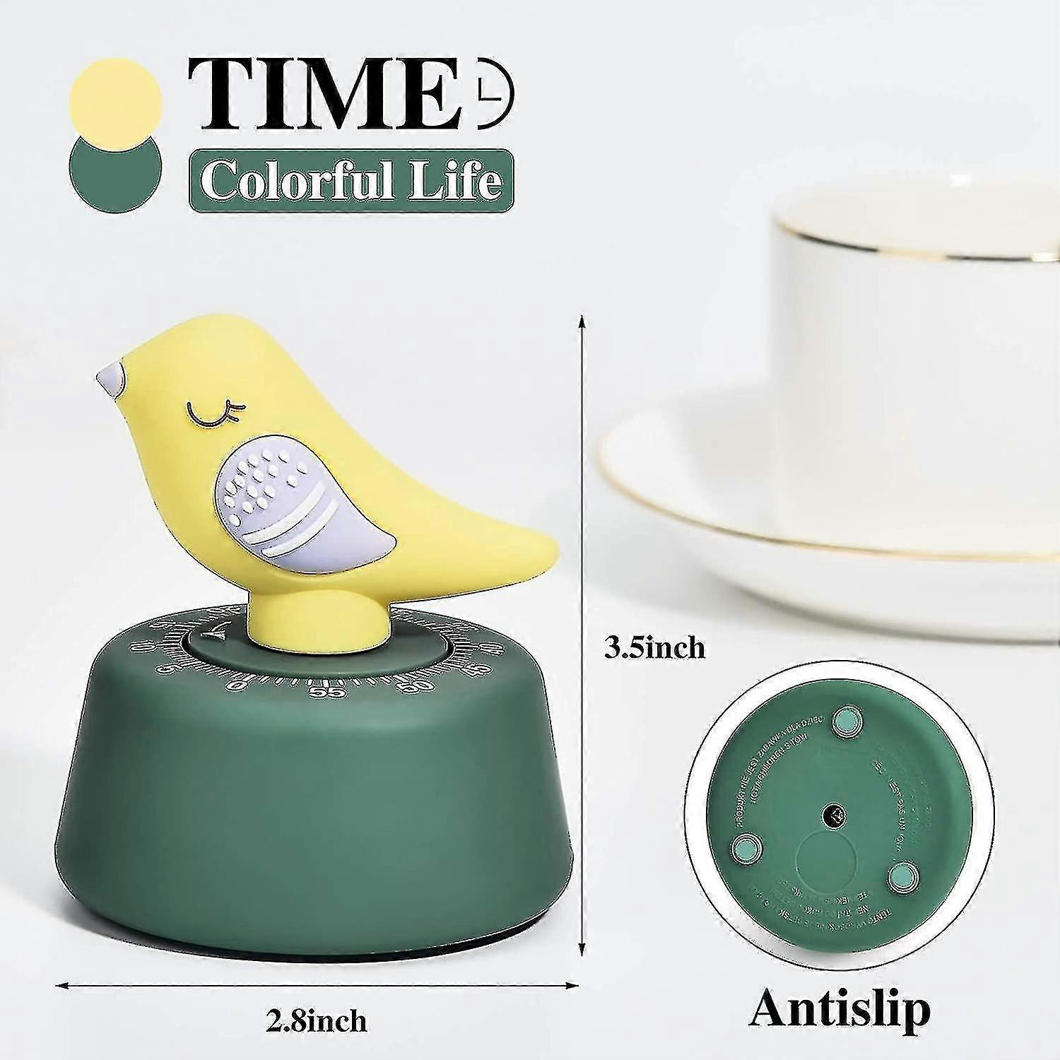 Kitchen Timer Mechanical Wind Up 60 Minutes Timer Cute Animals Cooking ...