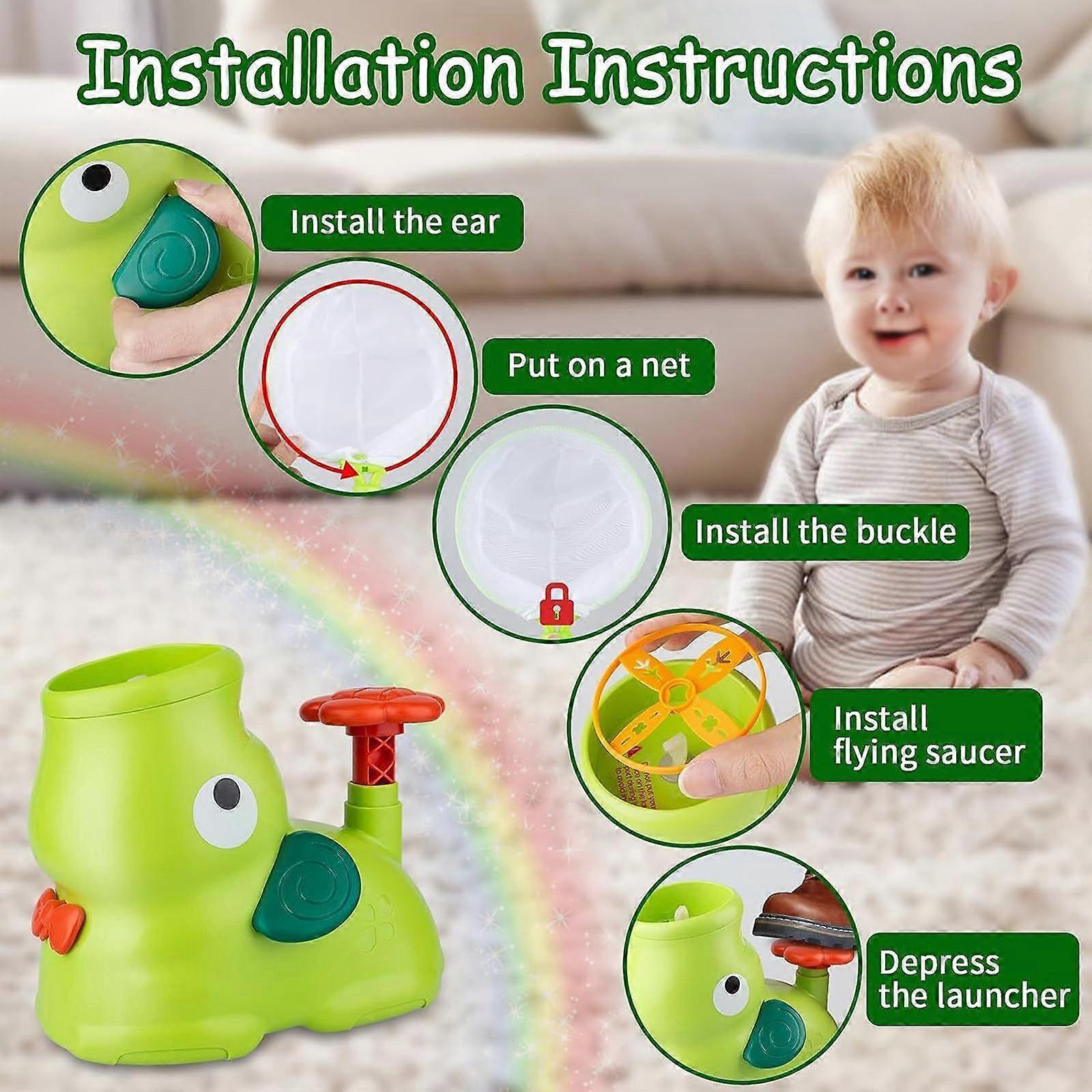 Outdoor Toy Yard Toy Flying Disc Launcher Toy for Children Girls Boys ...