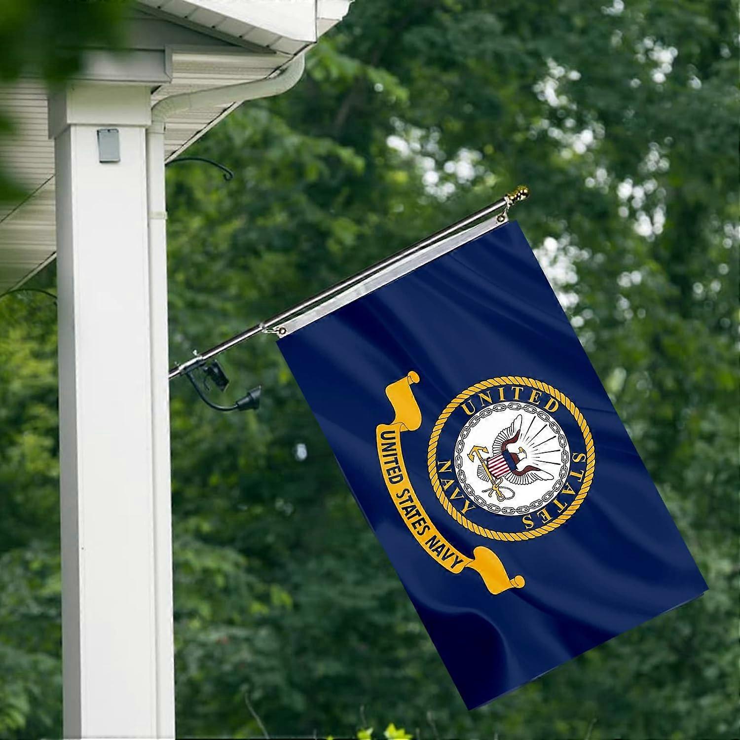 US Navy emblem flag 3x5 outdoor double -sided - heavy polyester US Navy ...