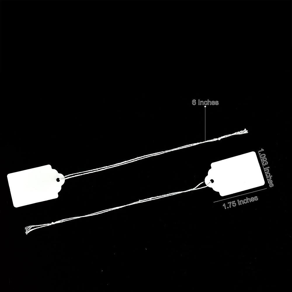 Price Tags With String Attached, 100pcs White Smooth Surface Marking ...