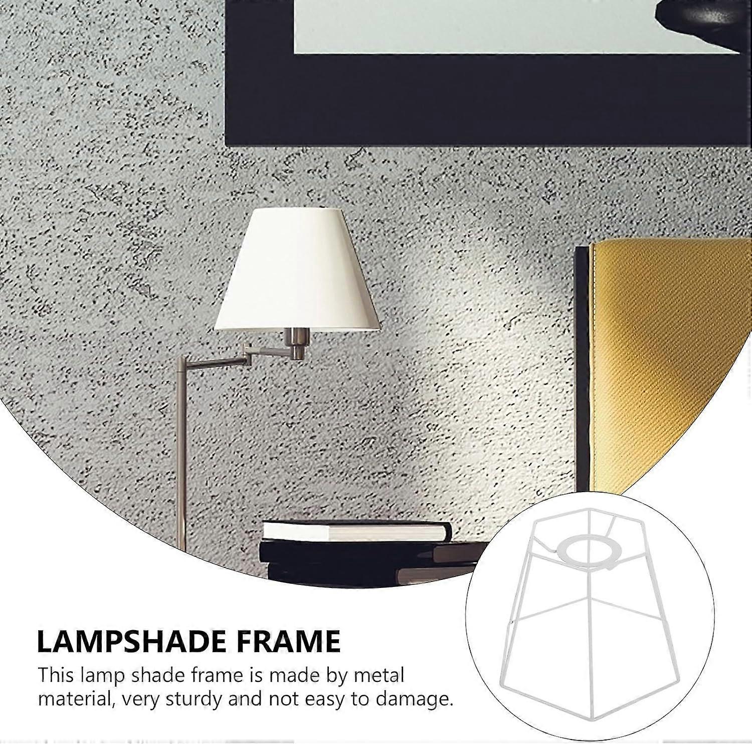 Vintage Hexagonal Metal Wire Lampshade Frame with Handwoven Cotton ...