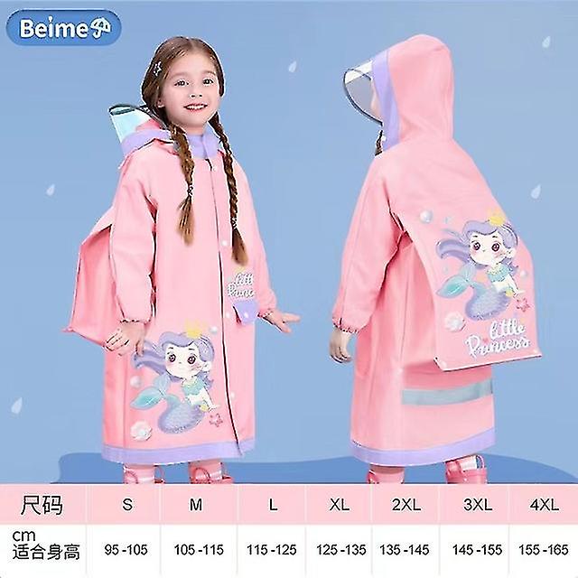 Barn Regnrock För Flickor Och Grundskoleelever Full Kropp Vattentät ...