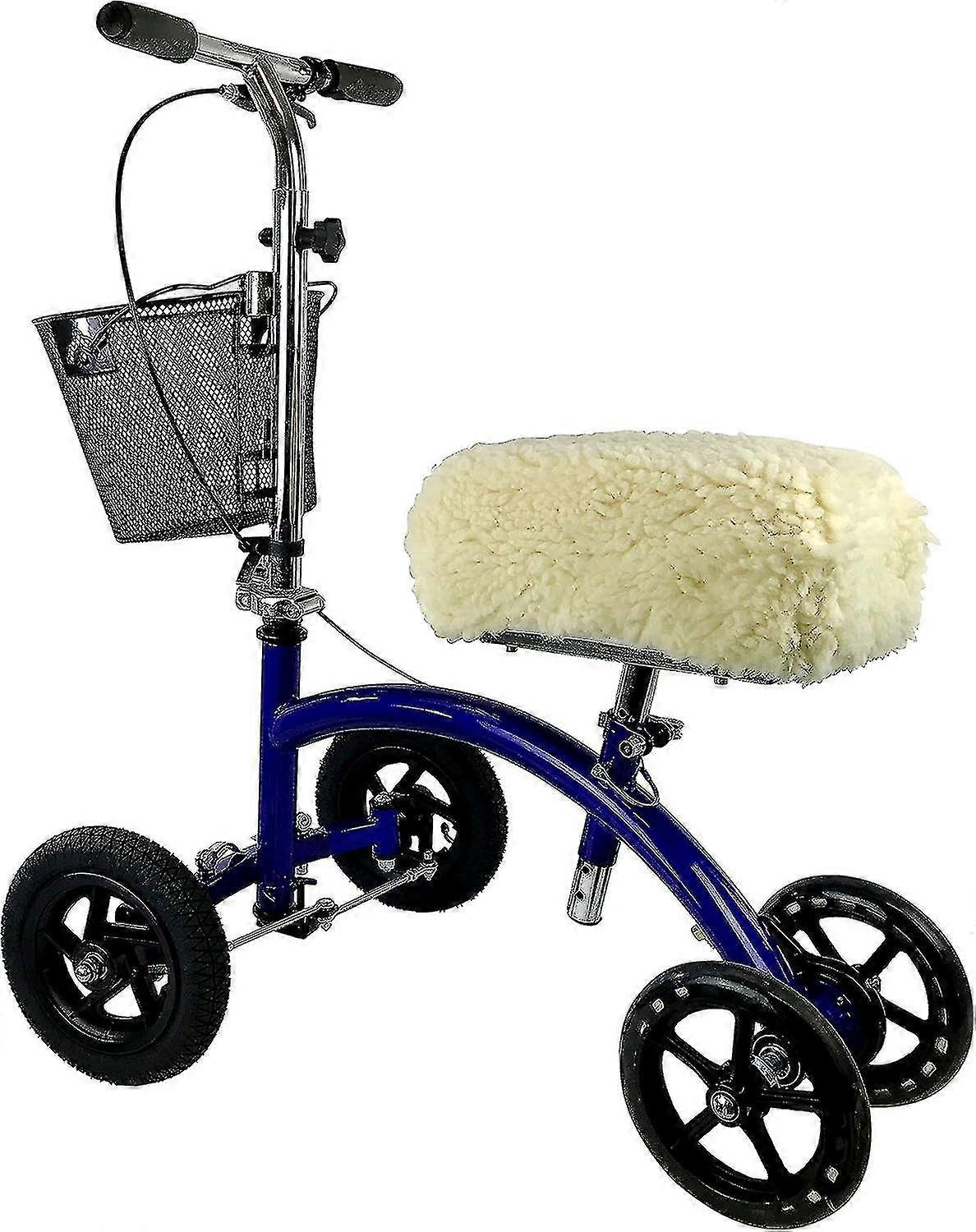 Deluxe Plush Synthetic Sheepskin Knee Walker Kneepad Cover with Thick ...