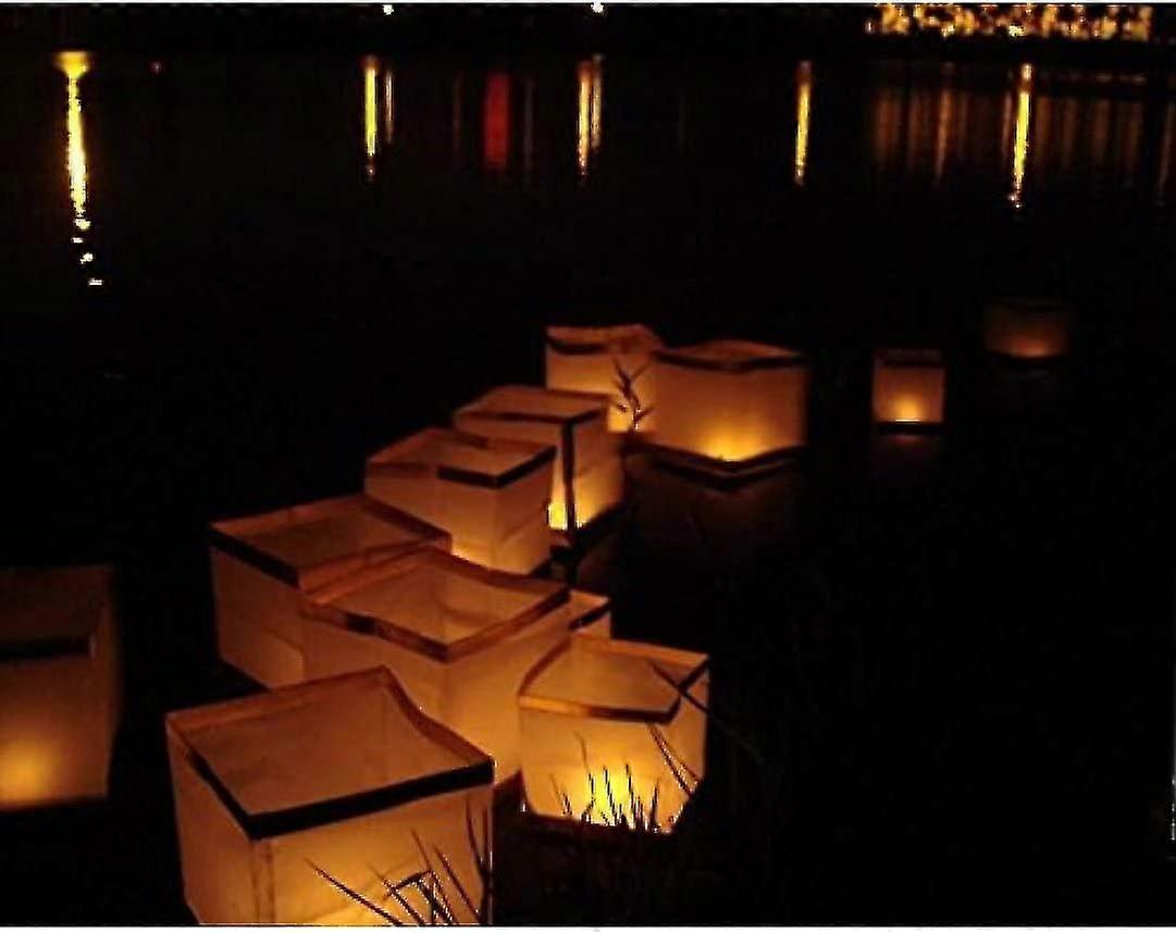 Floating Lanterns Biodegradable Candle Lanterns Water Floating Pool Lights White Paper Lanterns ...