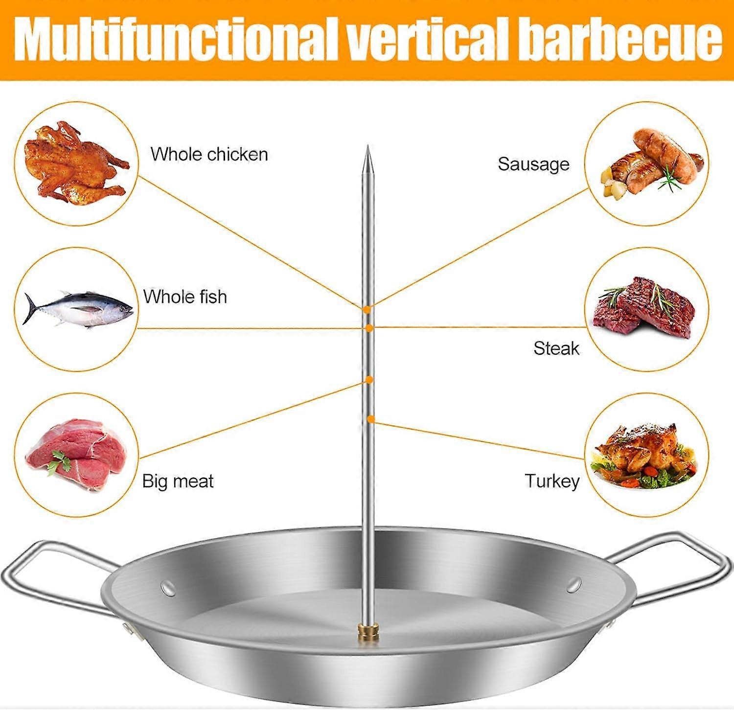Vertical Kebab Skewer Stand, Stainless Steel Vertical Meat Spit Stand ...