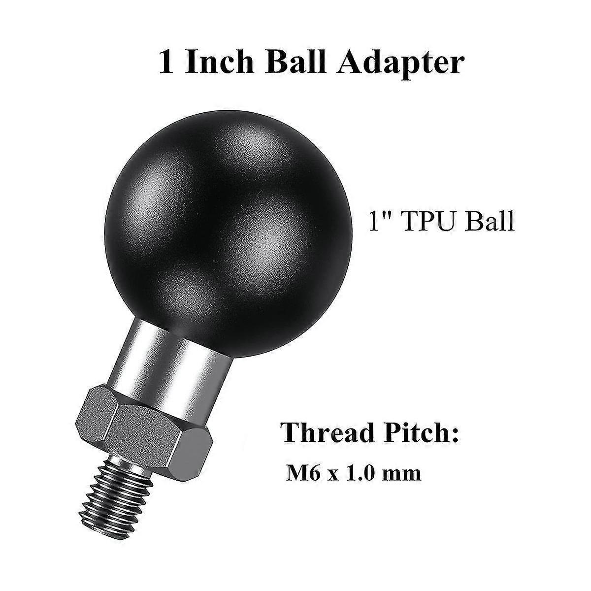 1inch Ball Adapter With M6 X 1.0 Threaded Post Compatible For B Size 1 ...