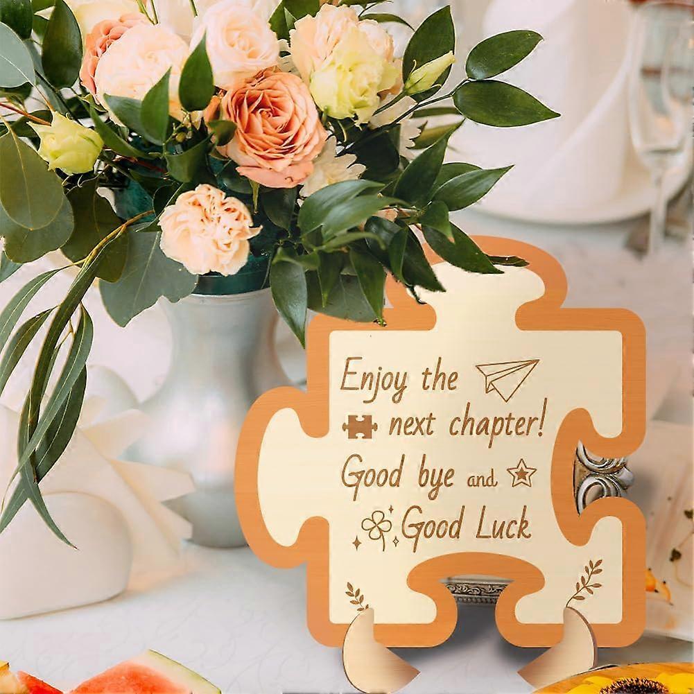 Wooden Commemorative Cards for Colleagues Farewell 7.8x7.8 In Jigsaw ...