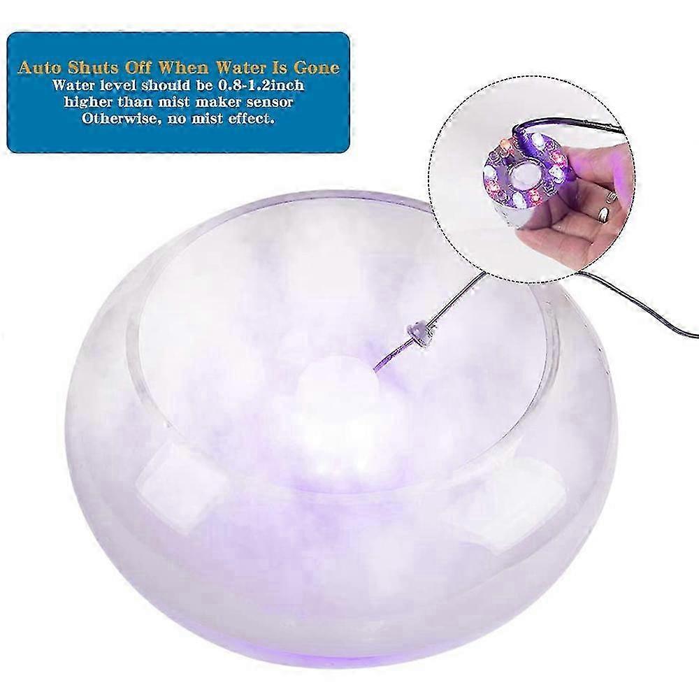 Mist Maker with LED Light, Funny Fish Tank Accessories Decoration Mini ...