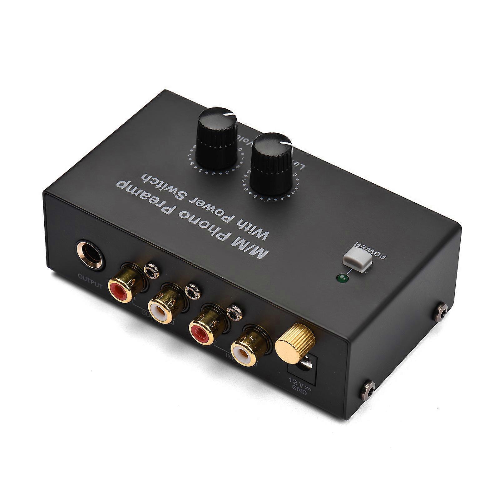 M/M Phono Preamp with Power Switch Ultra-compact Preamplifier with ...