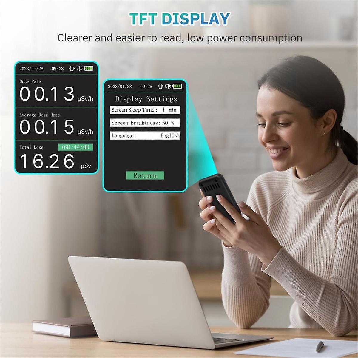 Nuclear Radiation Detector Geiger Counter with TFT Display and Smart ...