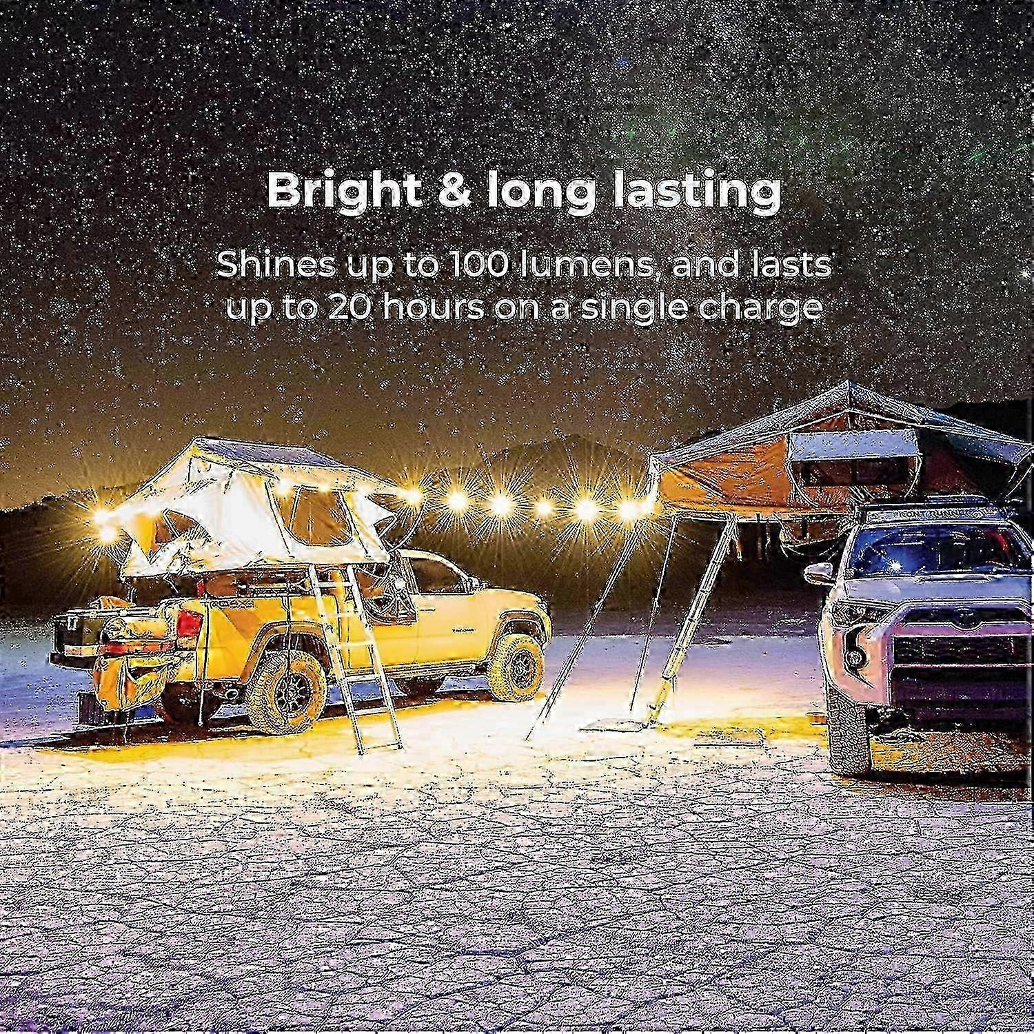 MPOWERD Luci Solar String Lights with Phone Charger: 18ft, 100 Lumen ...