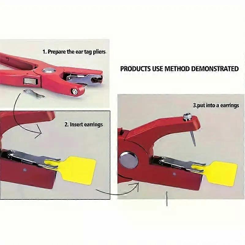 Ear Tag Pliers Livestock Animal Ear Tagging Gun Applicator For Sheep ...