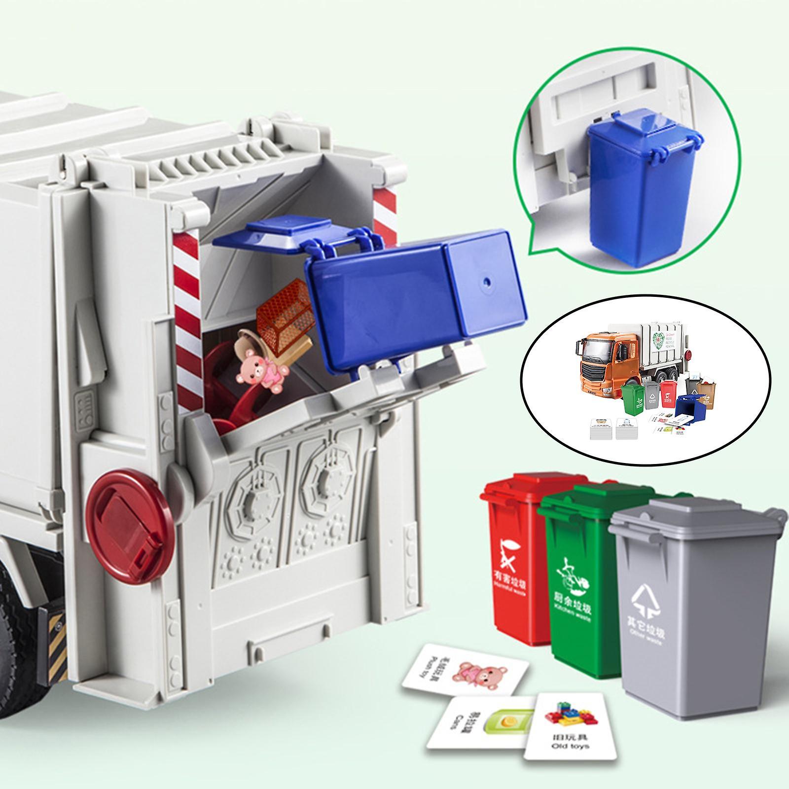 Garbage Truck Toys For Kids, City Waste Management Recycling Truck Toy ...