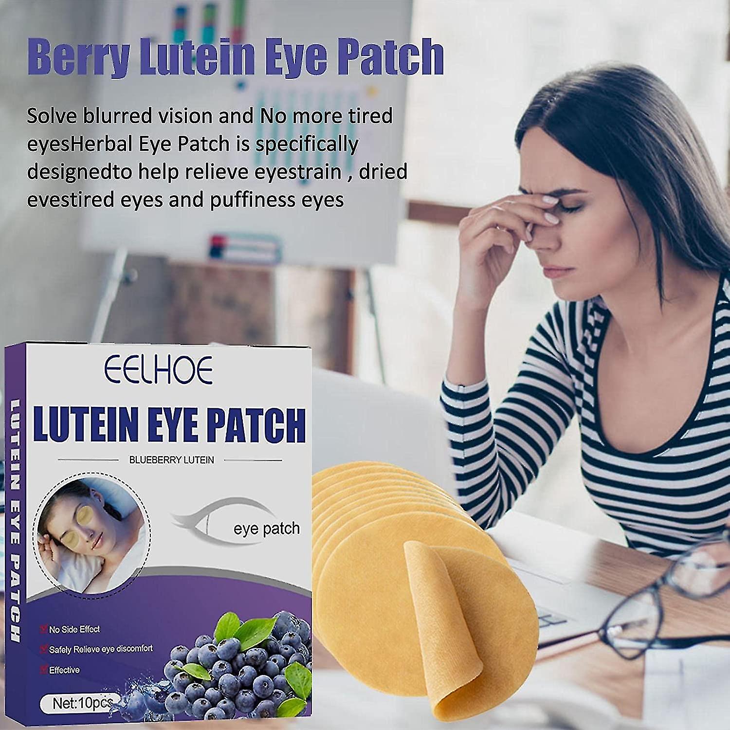 10pcs Blueberry Lutein Eye Patch, Relax Relieve Eye Fatigue Protect Eyesight Under Eye Patches ...