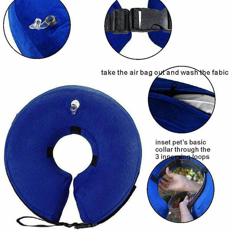Collar protector inflable tipo cono para perros y gatos - Suave - Para ...