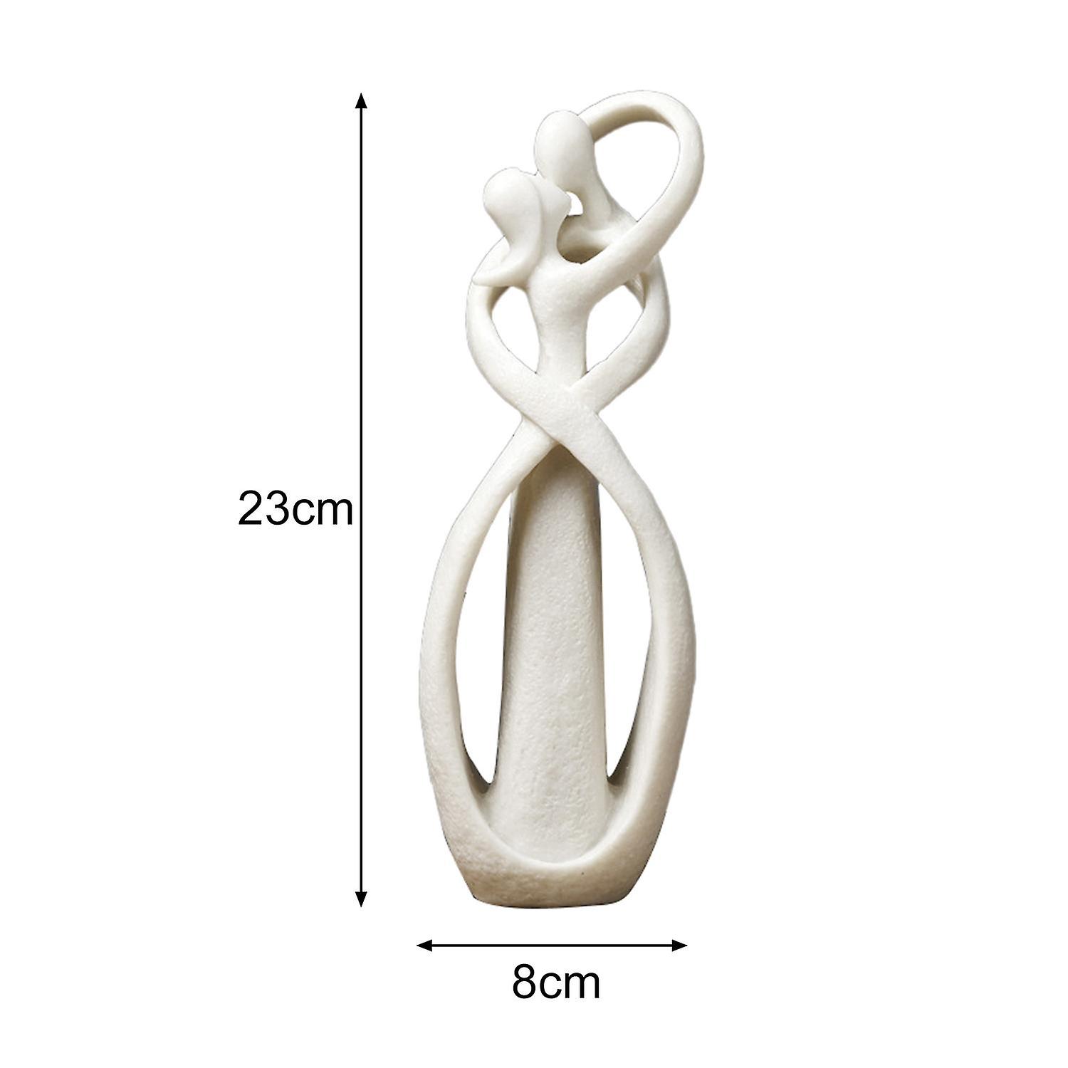 Couple Statue Abstract Exquisite Resin Hand-Made Carved Kiss Lovers ...