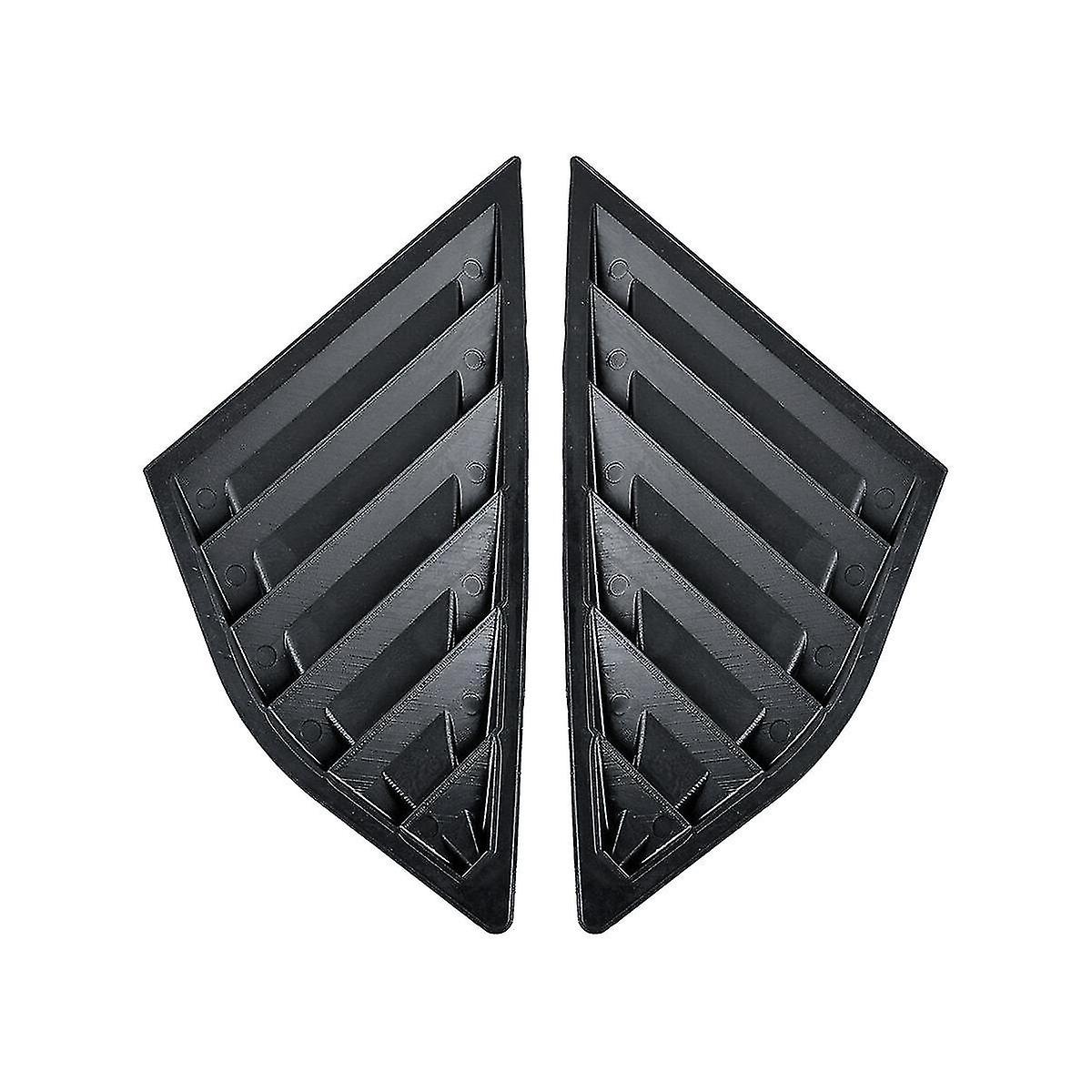 Glossy Black Rear Side Vent Quarter Window Louver Shutter Cover for ...