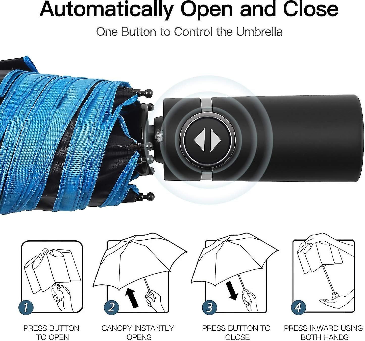 Folding Umbrella Compact Umbrella Indestructible Windproof Lightweight ...