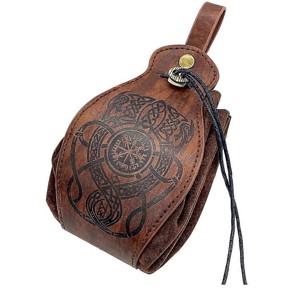 Pu Leather Drawstring Dnd-dice Bag, Rpg-dice Pouch Bag, Foldable Tray ...