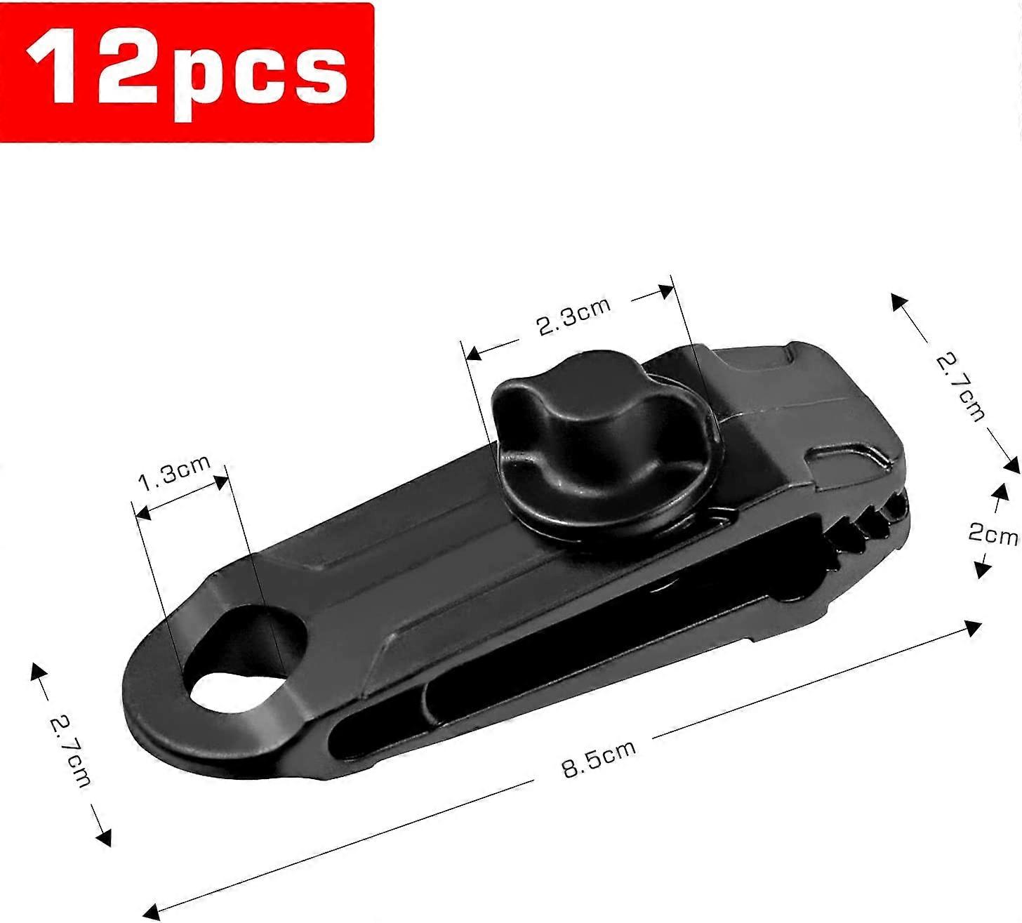 12 Pieces Secure Tarp Clips, Multi-Function Plastic Tent Clips for ...