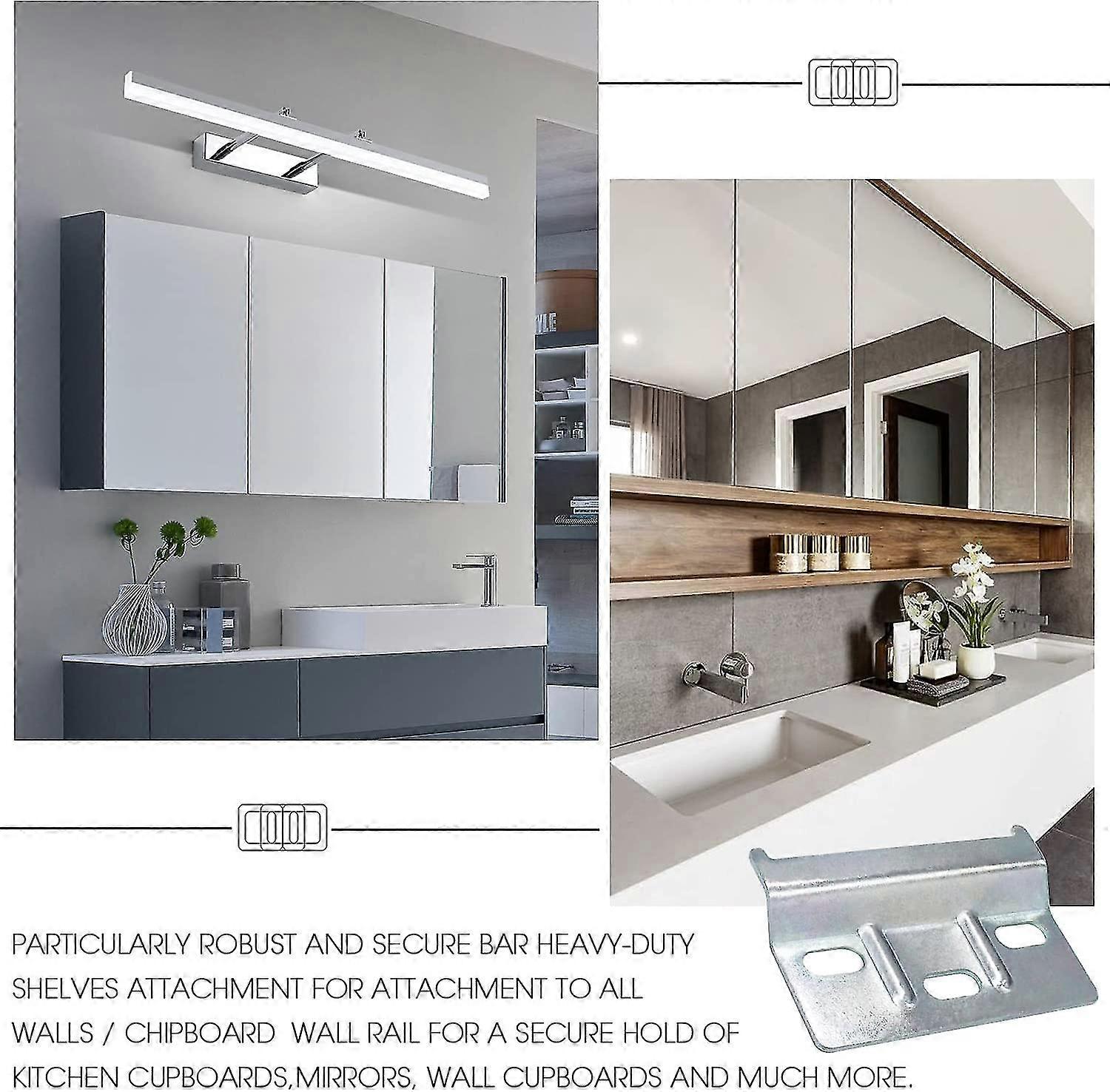 Hanger Rail Fixing Plate Support Cupboards Furniture 6 Pcs Hanger Rail ...