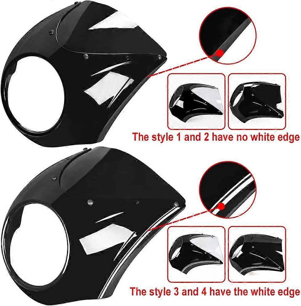 Headlight Fairing Round Windshield Windscreen Wind Deflector Compatible ...