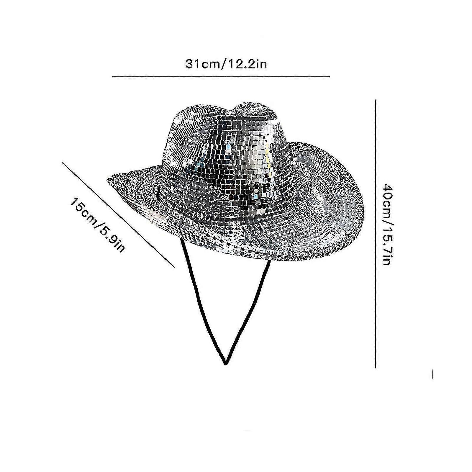 Disco Ball Cowboy Hat, Mirrored Ball Cowboy Hat, Bachelorette Bachelor ...
