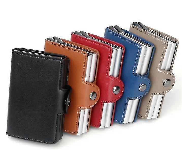 Double Anti-theft Wallet Rfid-nfc Secure Pop Up Card Holder(black ...