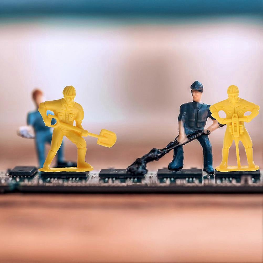 54pcs Engineering Man Model Toy Emergency Man Plastic Figures Model ...