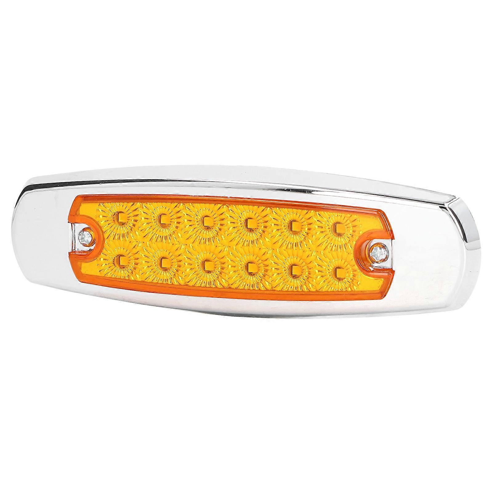 Pair 12V 12LEDs Side Marker Clearance Light Truck Trailer Signal ...