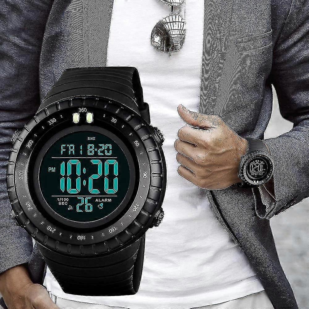 Men's Digital Sports Watch Military Waterproof Tactical Watch With Led ...