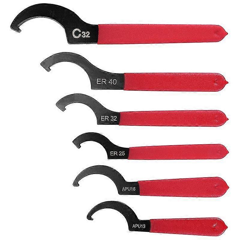 6 Pieces Spanner Wrench Set Adjustable Coilover Wrench Spanners Hook ...