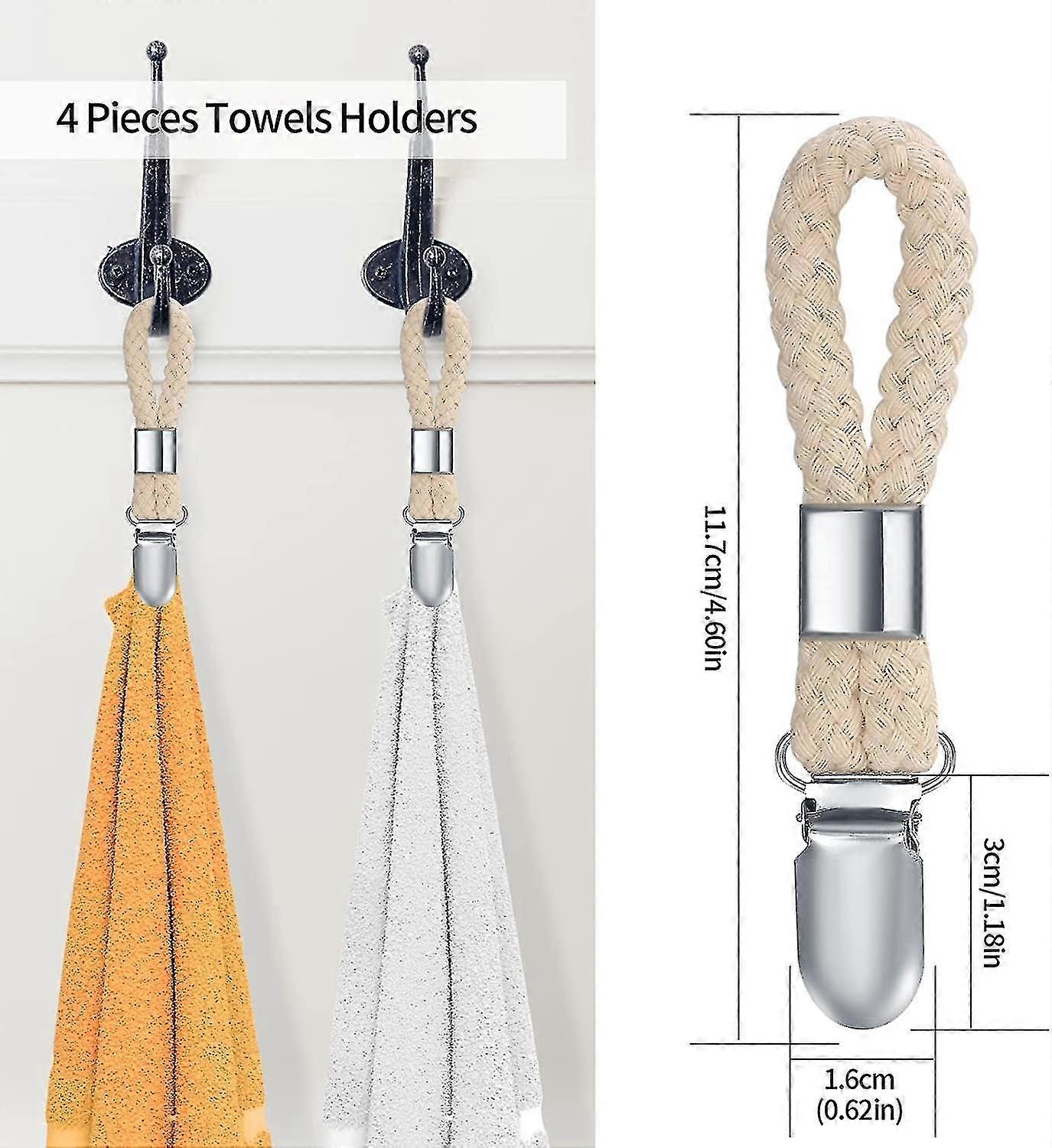 4 Pieces Towel Clip, Dish Towel Hook, Dish Towel Hook Bathroom Towel ...
