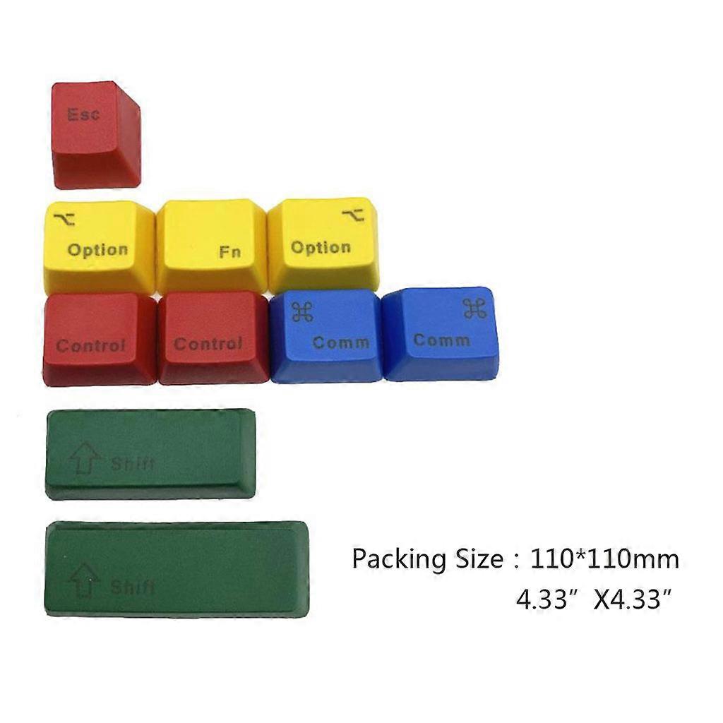 10 Keys OEM Profile SHIFT ESC CTRL Keycaps Large for Key PBT CMYK Dye ...