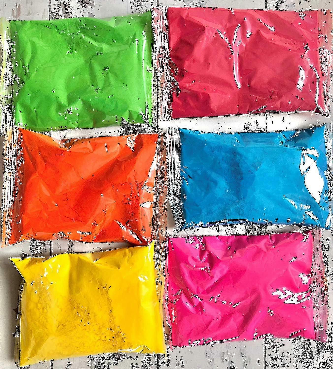 Hgbd 6*50gm's Non Toxic Holi Coloured Powder For Colour Run, Photoshots ...