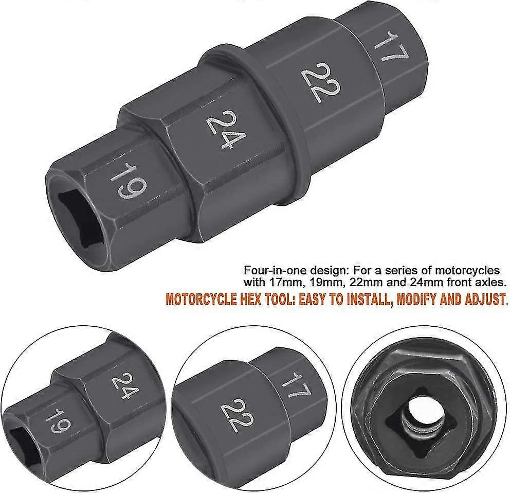 17mm 19mm 22mm 24mm Hex Axle Tool Motorcycle Spindle Wheel Removal Tool ...